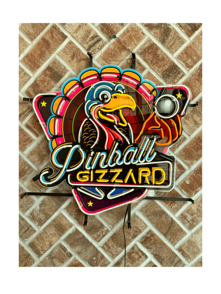 Pinball Gizzard™ - Real Glass Tube Neon Sign - Operation Pinball